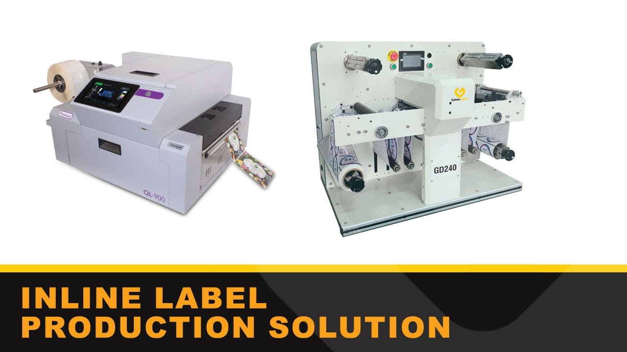 Inline Label Production Solution QL900 & GD240 - YouTube