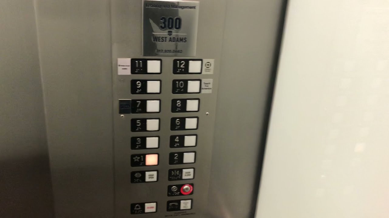 Retro Otis Traction Elevators @ 300 W Adams - Chicago, IL. - YouTube