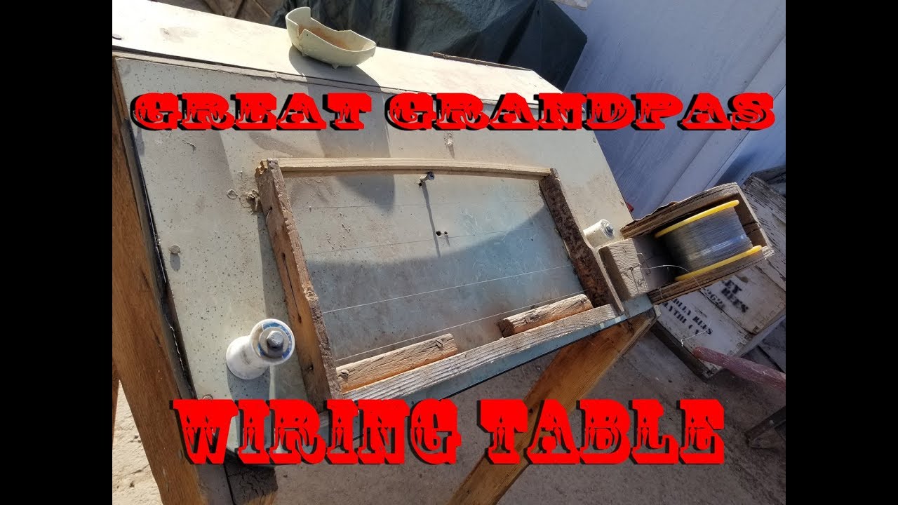 Wiring bee hive frames with great grandpas old wiring table. - YouTube