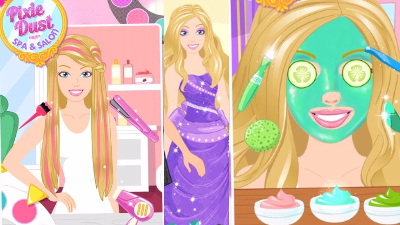 Pixie Dust Spa And Salon Pretend Play Make Up Games - YouTube