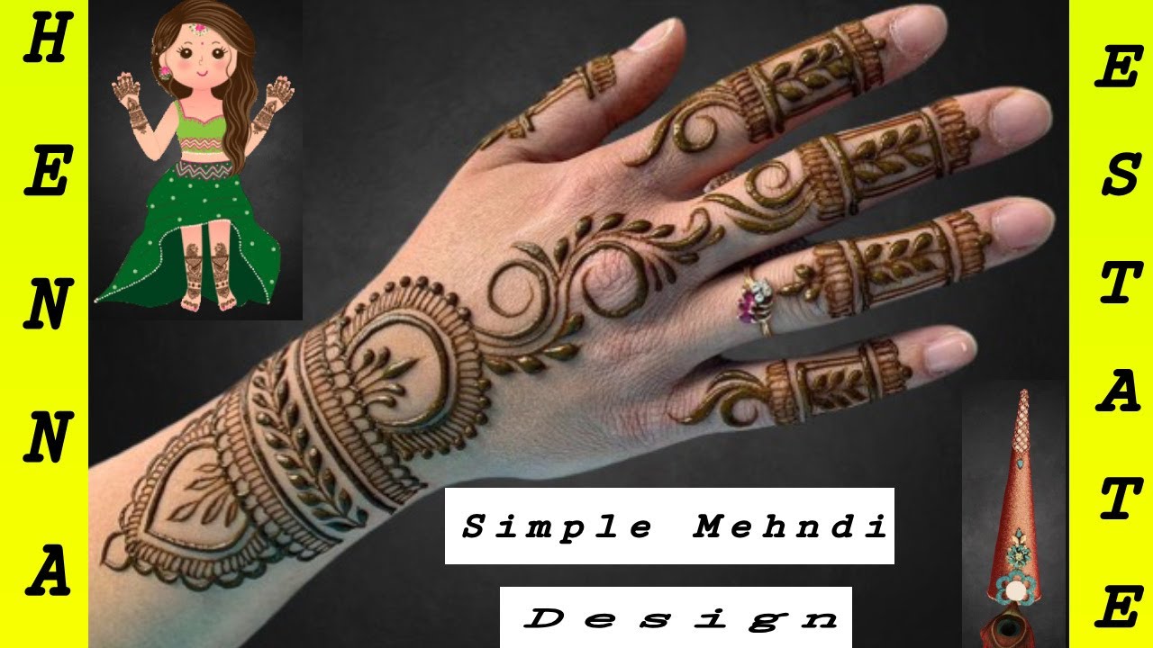 Western style mehndi design || Simple mehndi design || Mehndi designs ...