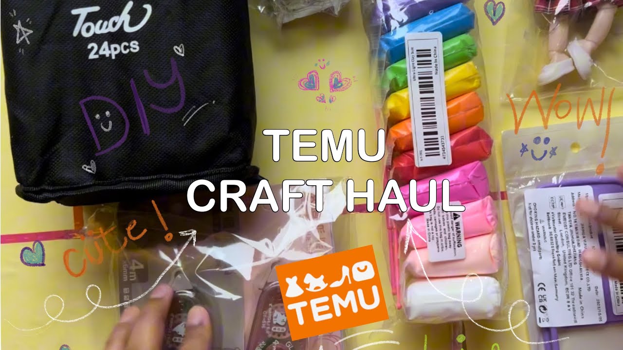Temu Craft Haul 🧶🧵/ Cute Craft Supplies/ Diy craft ideas / Cute craft ...
