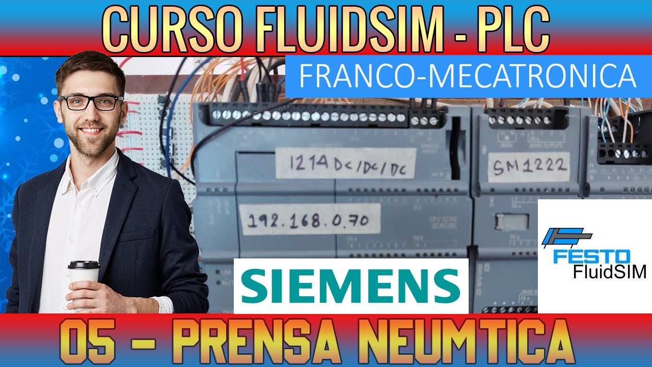 🟦 05 Prensa Neumática - Curso FluidSim PLC Siemens - YouTube