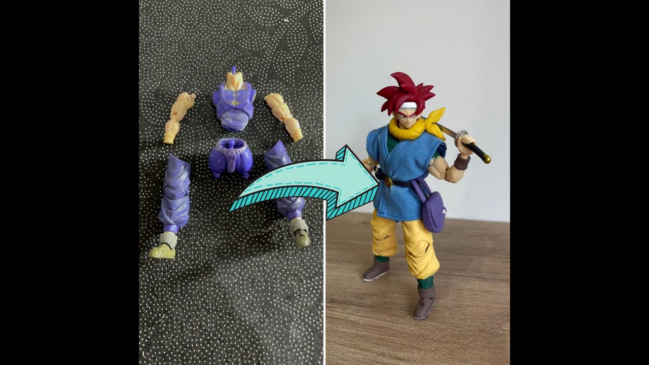 Chrono Trigger - Crono Custom Figure - YouTube