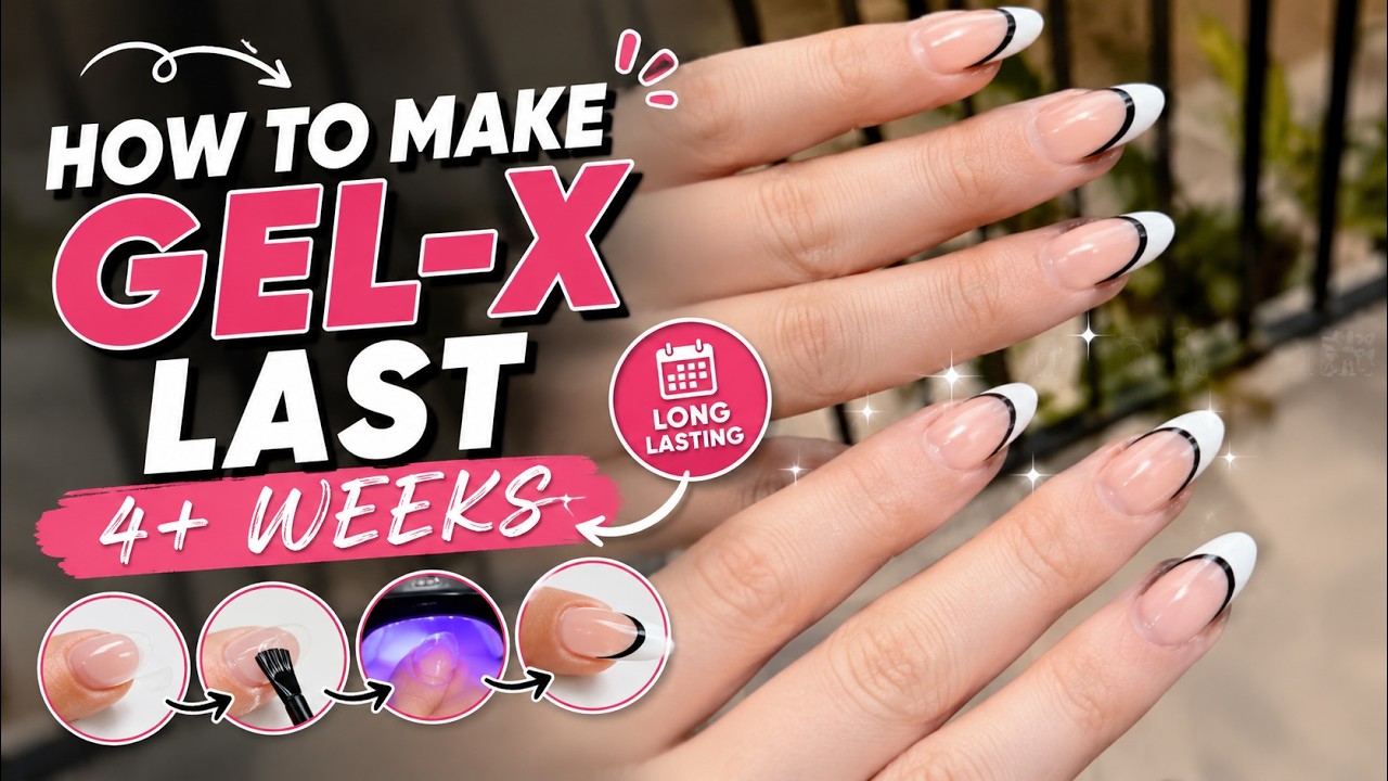 HOW TO MAKE GEL-X LAST 4+ WEEKS (no lifting) gel-x nail tutorial - YouTube