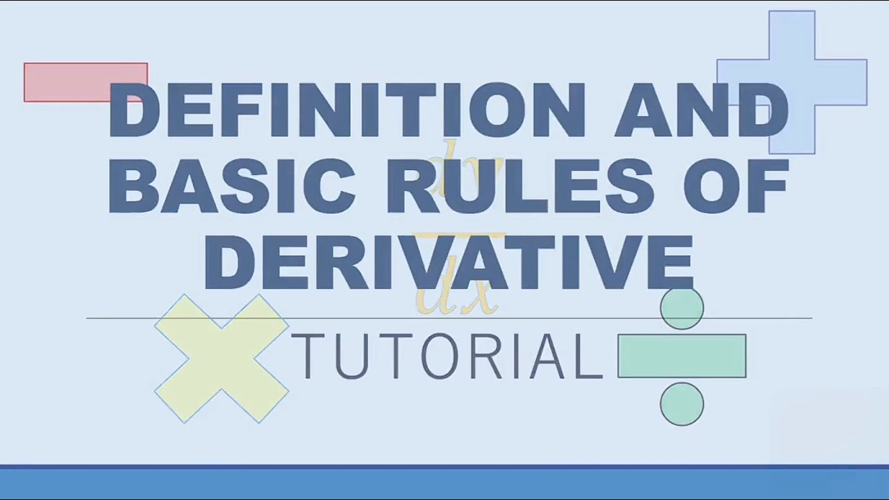 Tutorial Video for Derivatives - Group 8 - YouTube