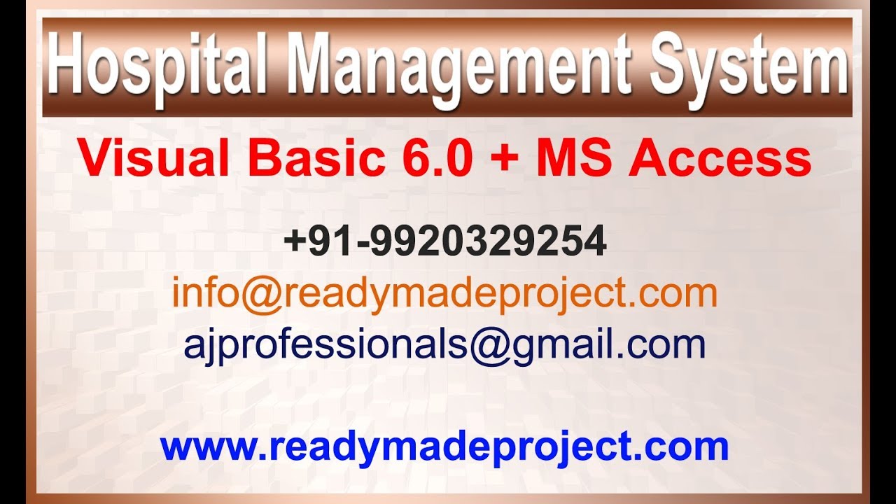 Hospital Management System, VB6 and Access - YouTube
