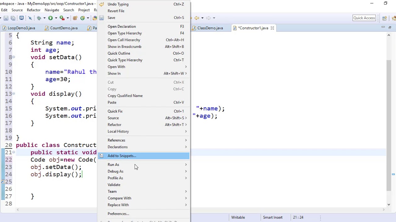 Constructors In Java Unanth Learnings Youtube 4119