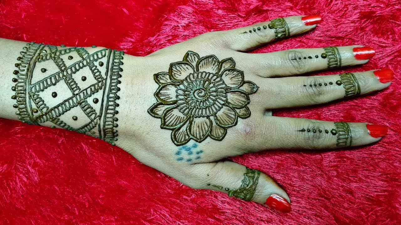 new latest mehndi designs for Hands mandhi design very easy mandhi ...