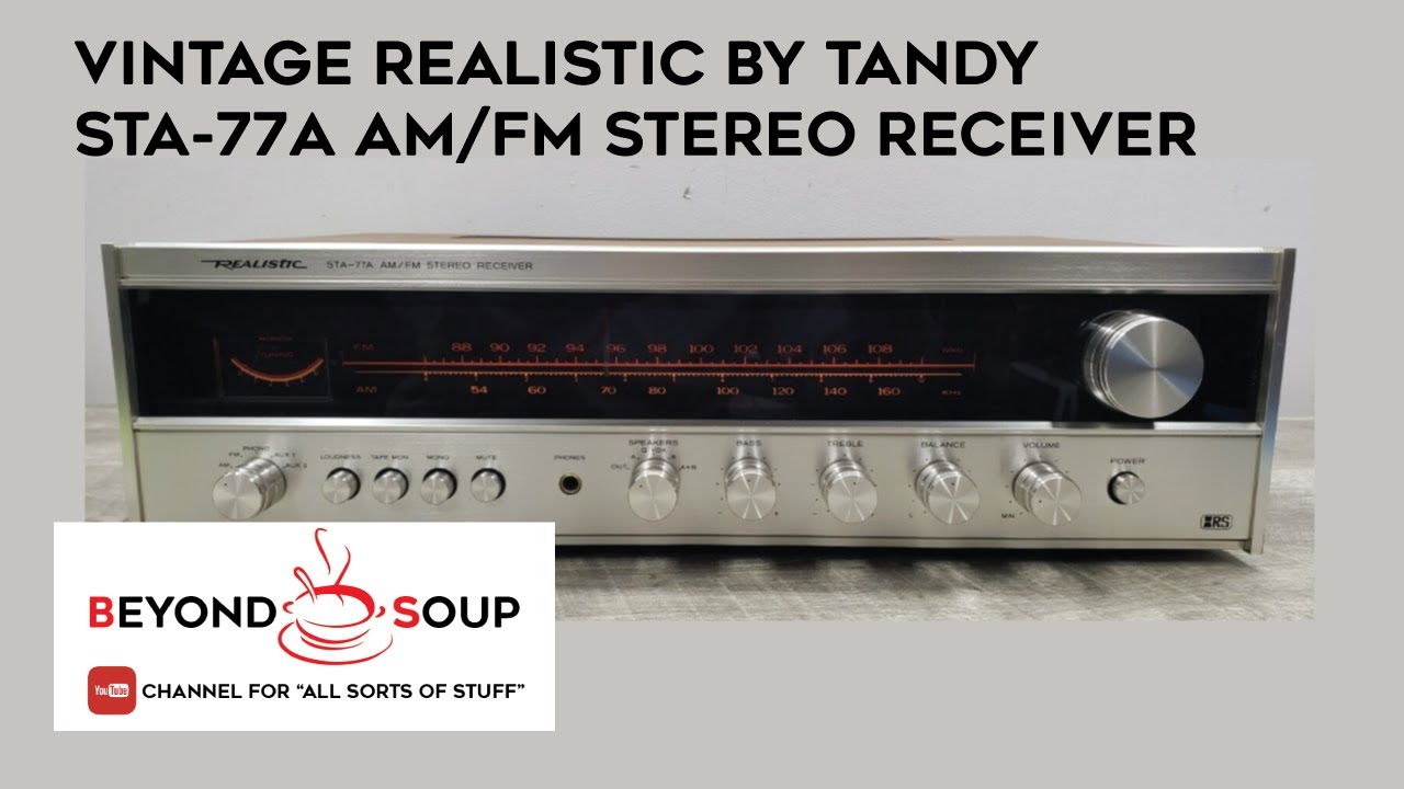Vintage 1977 Realistic by Tandy STA-77A AM/FM Stereo Receiver Demo ...