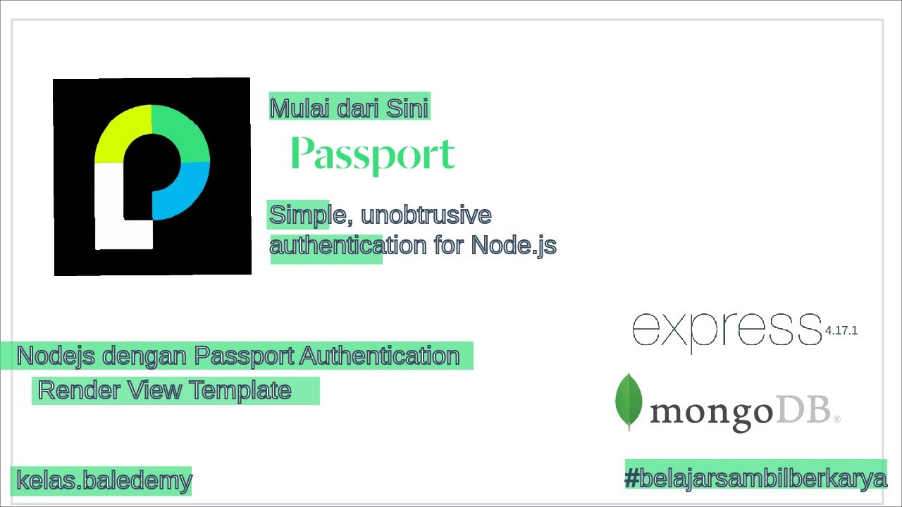 Nodejs dengan Passport Authentication #4 - Template Engine - YouTube