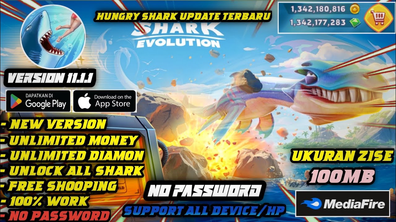 Hungry Shark Evolution Mod Apk Versi Terbaru 2023 V11.1.1 Unlimited ...
