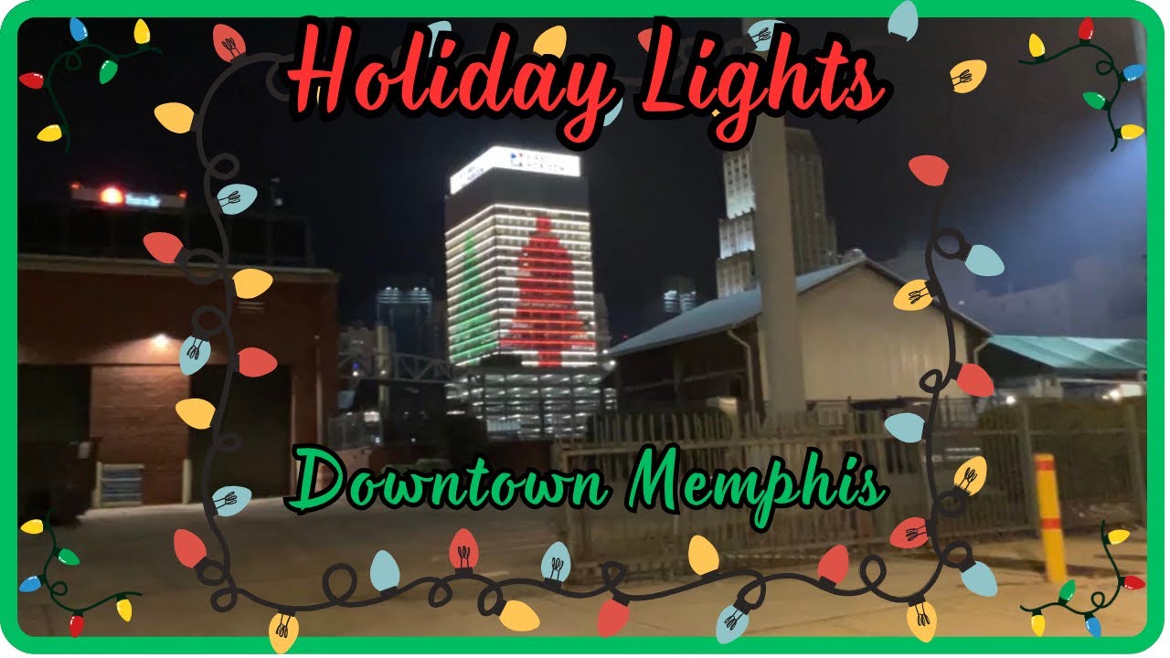 A Christmas Tree & Christmas Bell made from lights on the First Horizon ...