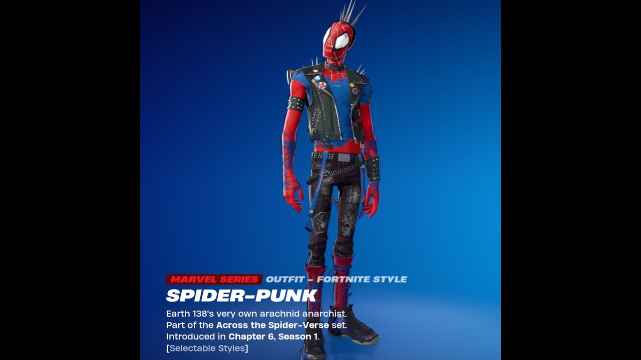 Fortnite skin spider-punk - YouTube