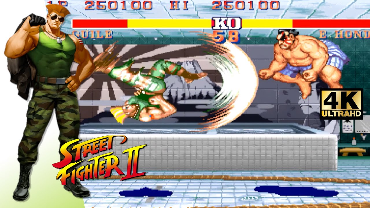Street Fighter II: The World Warrior Guile [4K 60FPS] Arcade Longplay ...
