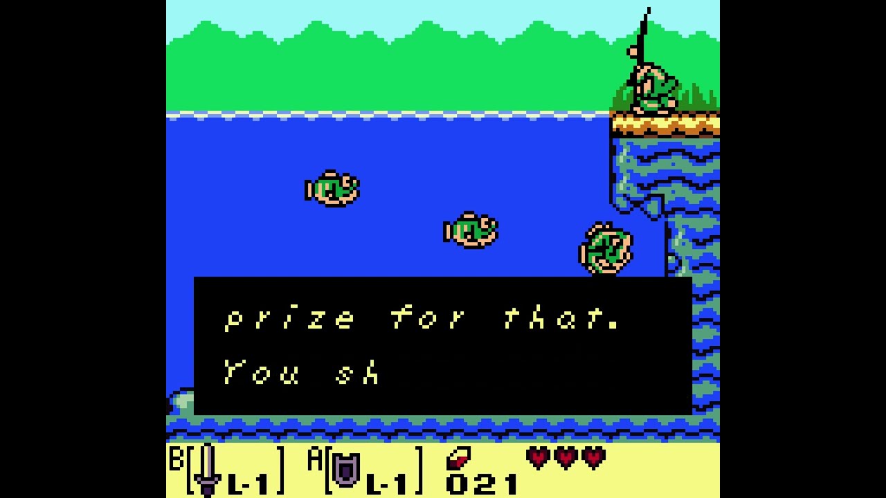 Link's Awakening DX - Mini-Games - Fishing - YouTube
