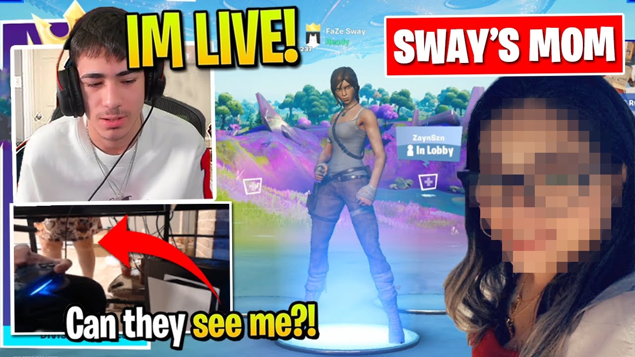 FaZe Sway Awkward as His Mom Randomly Shows Up On Stream! - YouTube