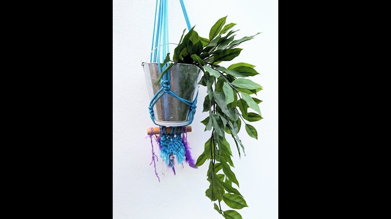 Upcycled Macrame Planter - YouTube