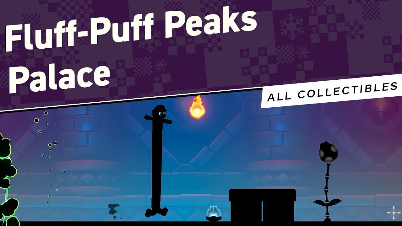 Super Mario Bros. Wonder - Fluff-Puff Peaks (All Seeds and Big Flower ...