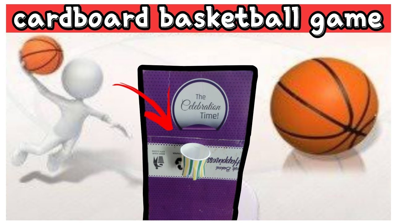 how to make basketball 🏀 game 🔥 with cardboard|| NBA basketball ...