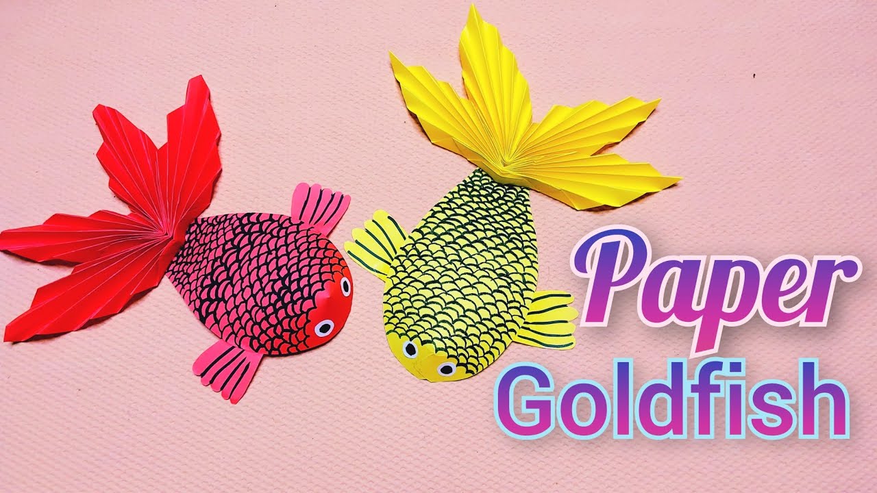 How to Make Paper Goldfish / Origami Paper Fish / Easy Paper Goldfish # ...