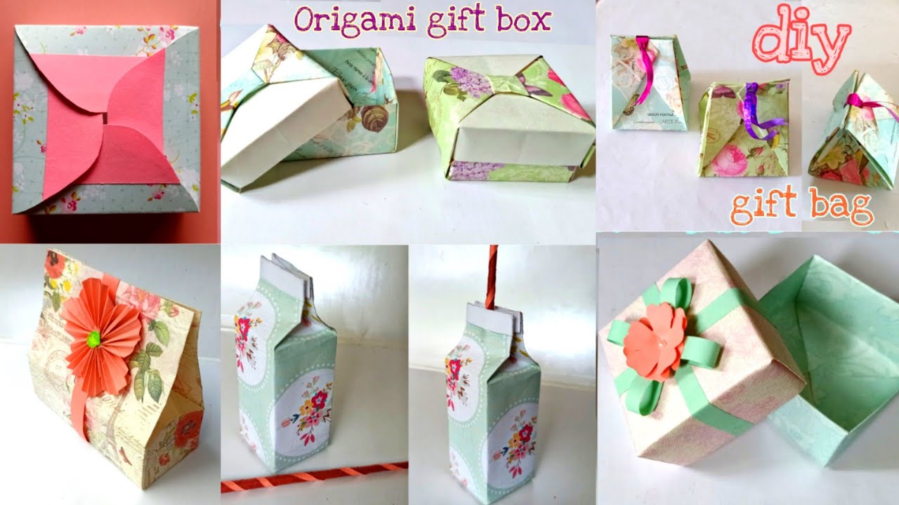 6 Easy Gift Box Ideas/DIY Gift Box &Easy gift boxes/6 Lovely Paper ...