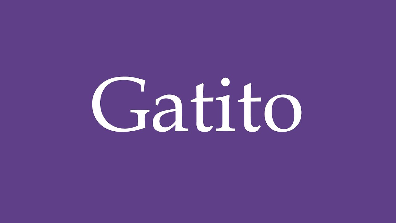 How To Pronounce ''Gatito'' (Little Cat) Correctly in Spanish - YouTube