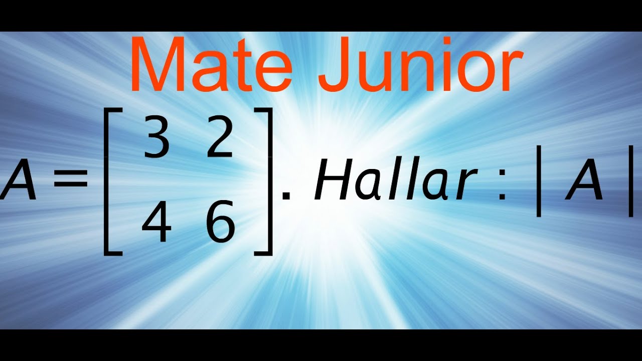 Determinate de una matriz 2x2 - YouTube