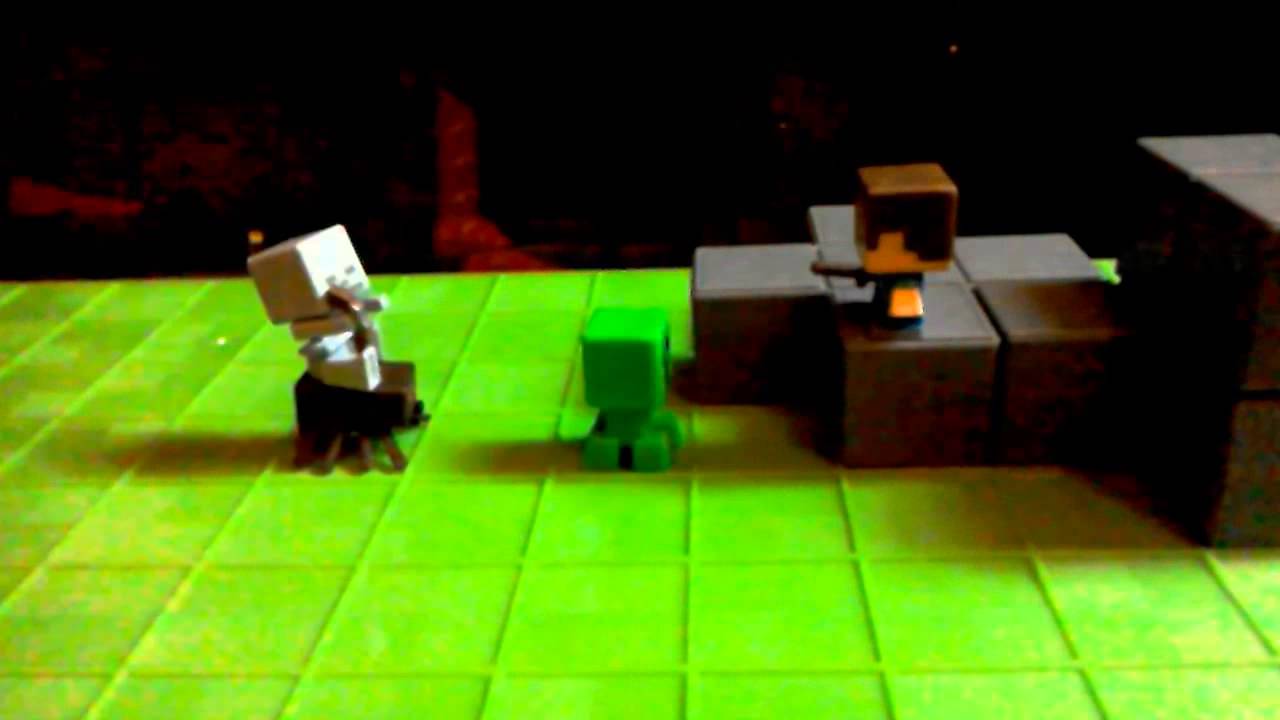 Minecraft stop motion Monster chase - YouTube
