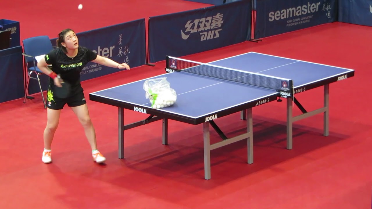 Chen Meng Serve Practice @ Hungarian Open 2019 - YouTube