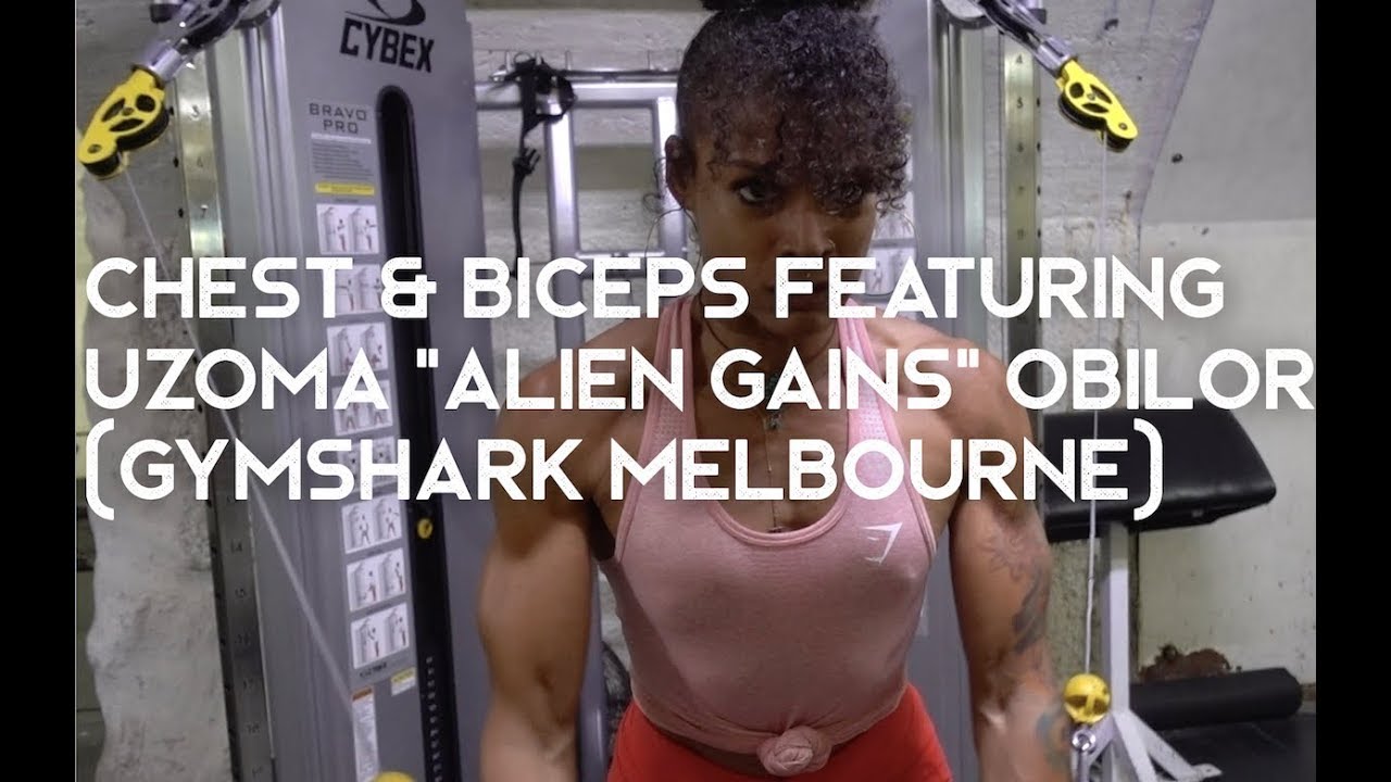 Fitgurlmel Vlog: Chest & Biceps Featuring Uzoma "Alien Gains" Obilor ...