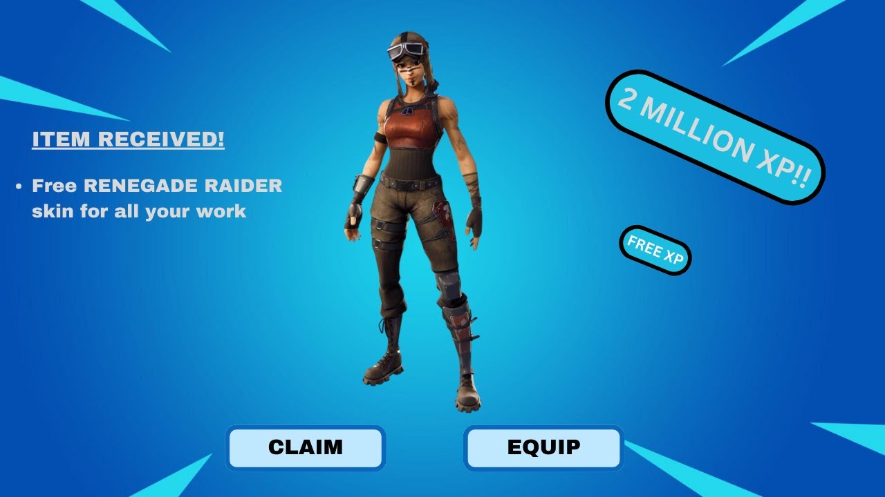HOW TO UNLOCK RENEGADE RAIDER SKIN FOR FREE💯2 MILLION XP - YouTube