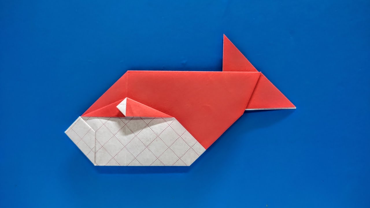 How To Make A Paper Origami Fish Tutorial - Origami Fish Easy - Origami ...