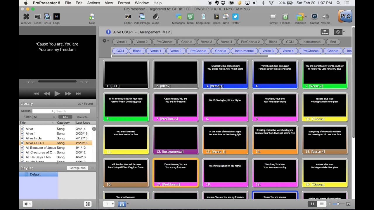 ProPresenter 5 Editing and Adding Arrangements - YouTube