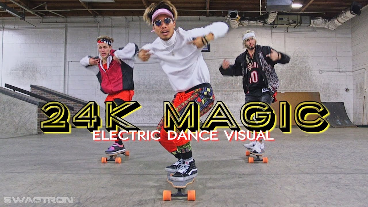 @BrunoMars - 24k Magic Electric Skateboard / Scooter / Hoverboard Dance ...