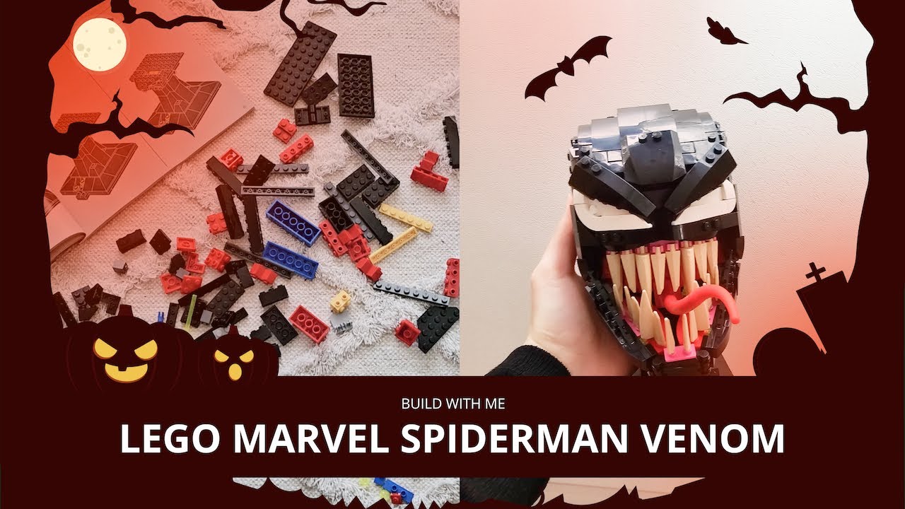 Unboxing and Building Lego Marvel Venom Head | Speed Build | HALLOWEEN ...