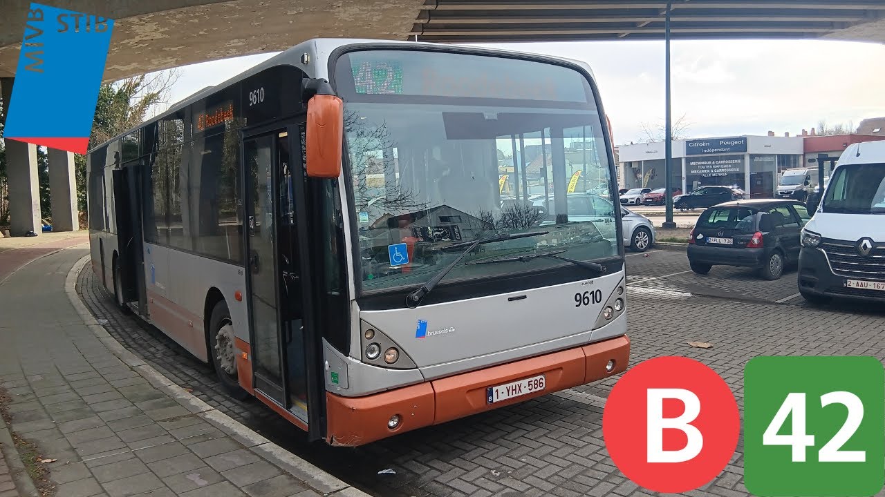 (Bus Stib) Voyage complet ligne 42 Roodebeek à Viaduc E40 Vanhool New ...