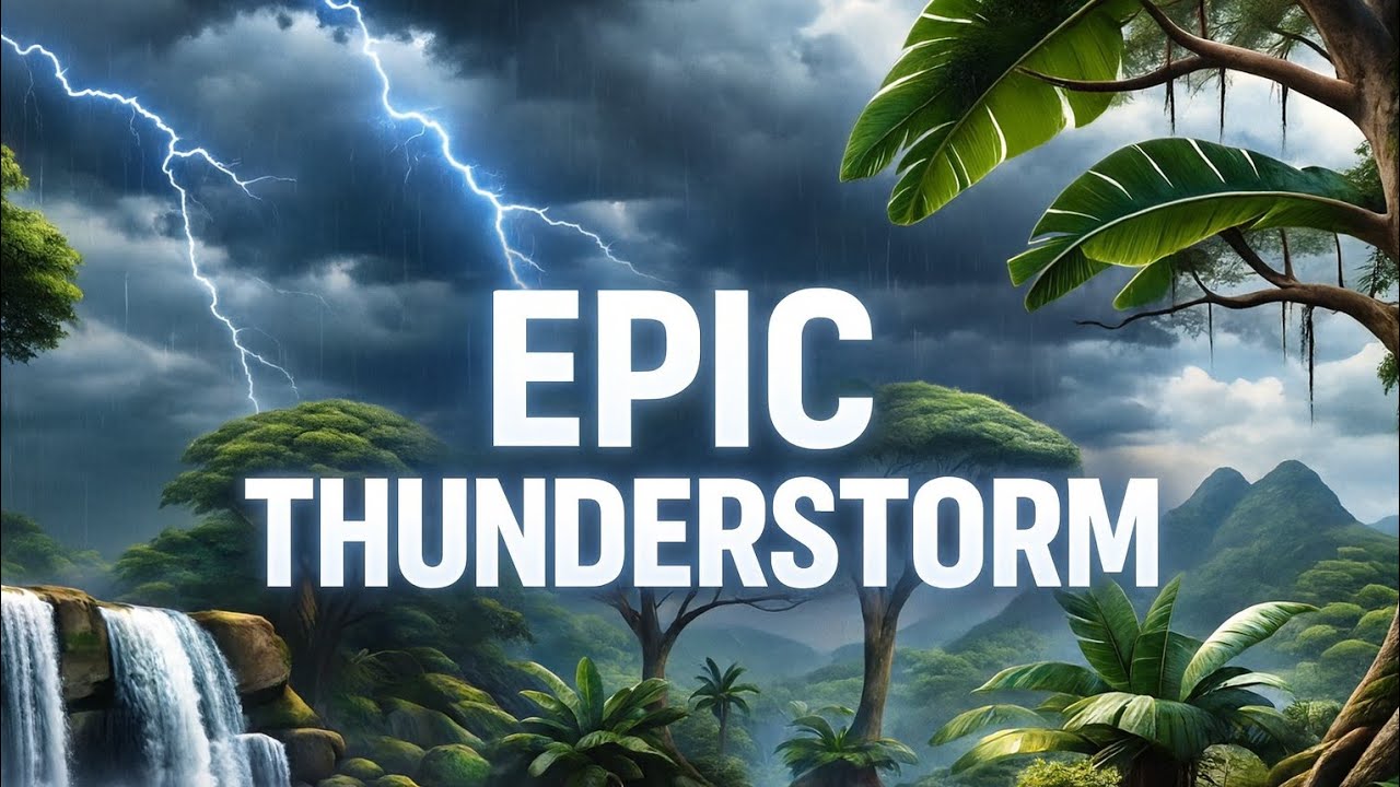 Epic Thunderstorm in the Jungle – Heavy Rain & Powerful Lightning for ...