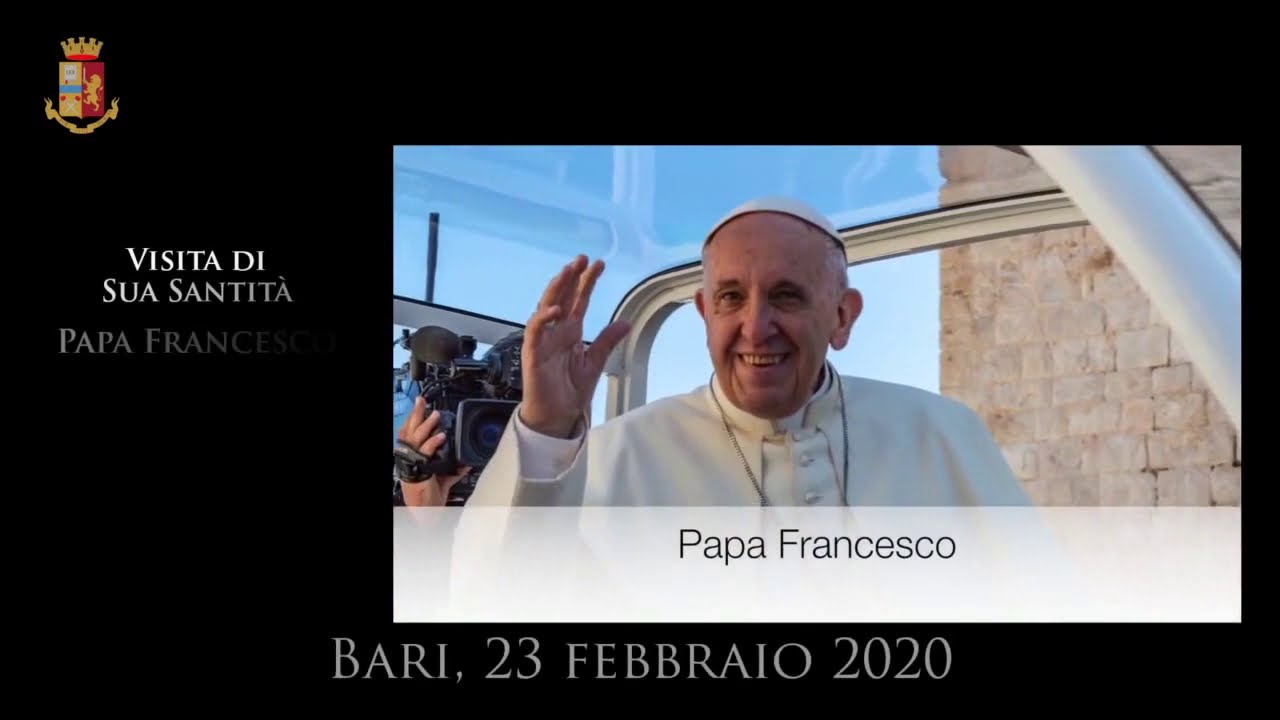Papa Francesco a Bari il 23 febbraio 2020 - YouTube