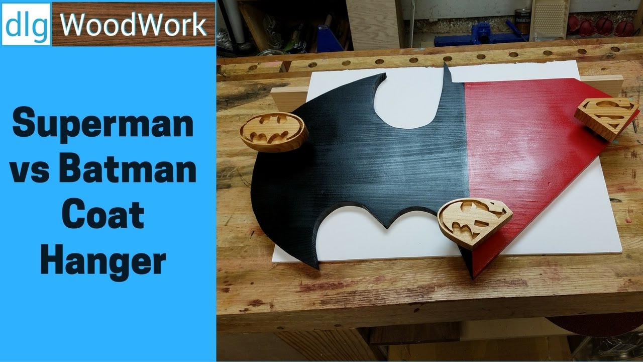 Superman vs Batman Coat Rack | Summers Woodworking 2x4 Challenge 2016 ...