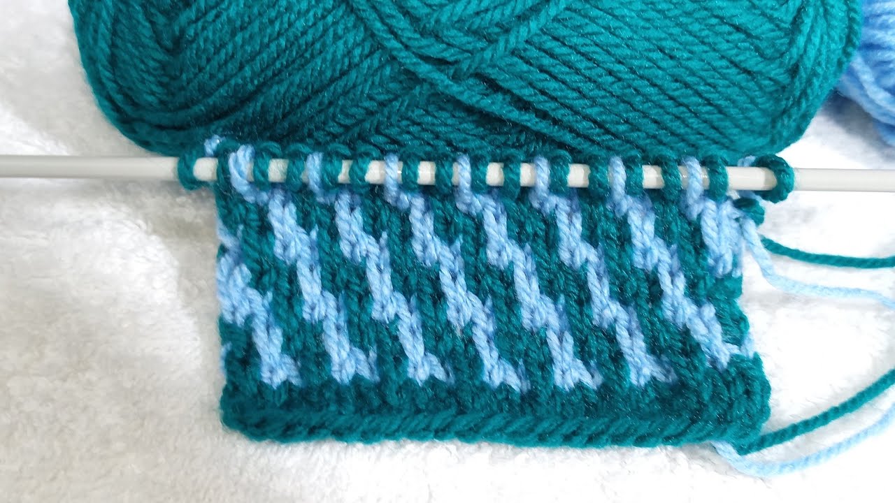 New Easy knitting Pattern|Two Colours knitting design |Two colours ...