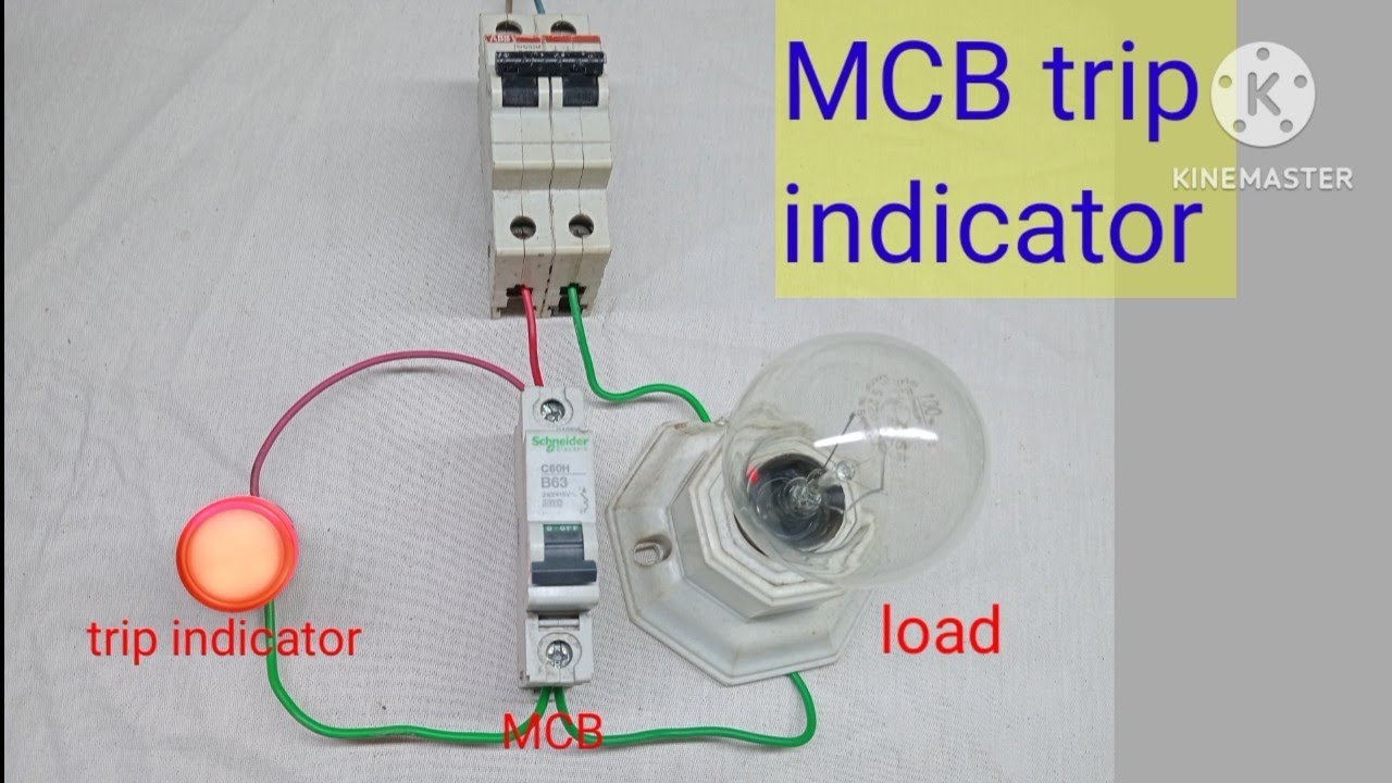 How to make circuit breaker trip alarm || mcb trip indicator wiring ...
