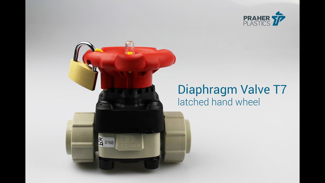 Latched hand wheel for the diaphragm valve T7 - YouTube