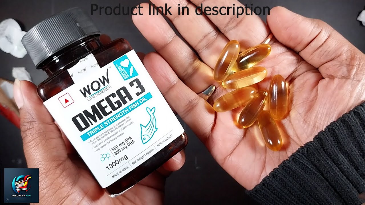 WOW Omega-3 Fish Oil 1300 mg Triple Strength 550mg EPA 350mg DHA ...