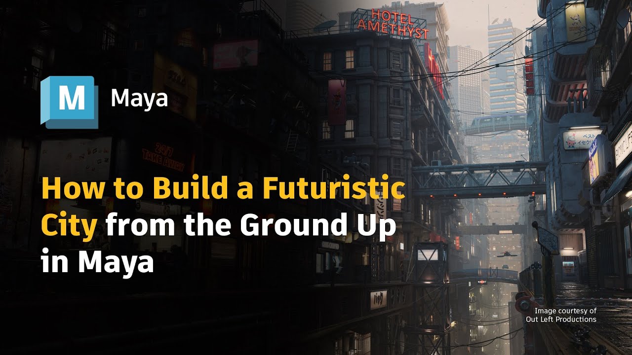 How to Build a Futuristic City from the Ground Up in Maya - YouTube