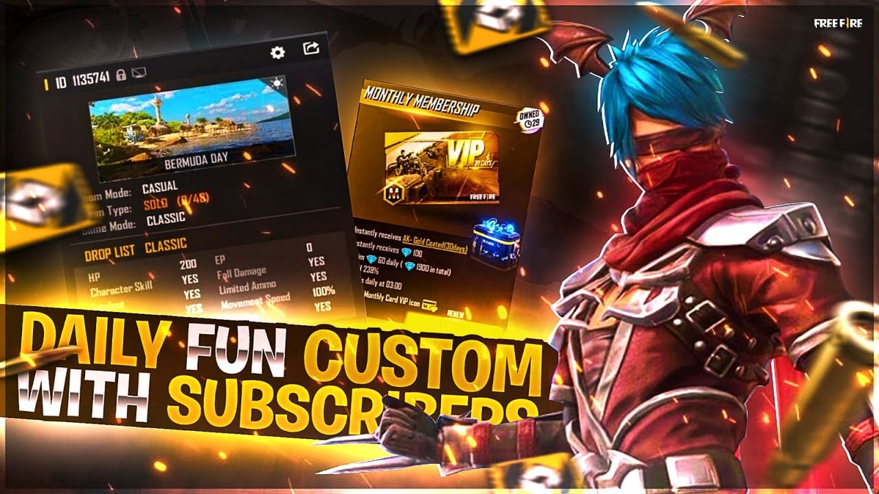 FREE FIRE LIVE CUSTOM ROOM | FF LIVE GIVEAWAY ? 🗿 ️ #freefirelive #ff ...