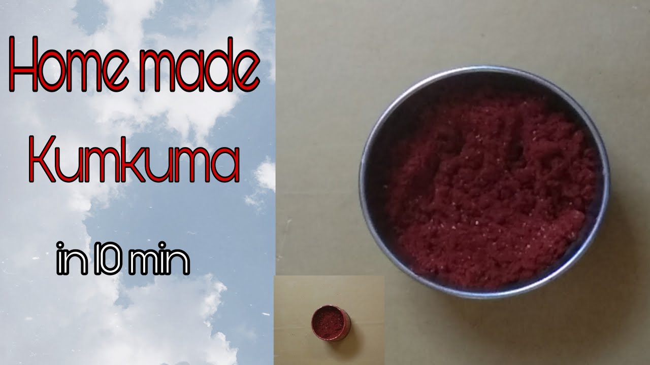 Home made Kumkuma in 10 min | Authentic style Kumkuma in Kannada ...