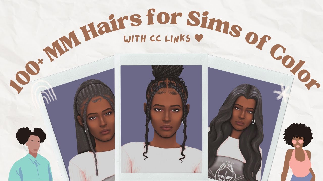 100+ Maxis Match Hairs for Black Sims and other Sims of Color | w/CC ...