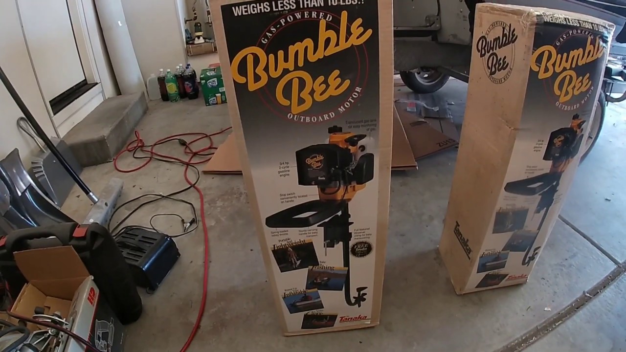 Tanaka bumble bee outboard - YouTube