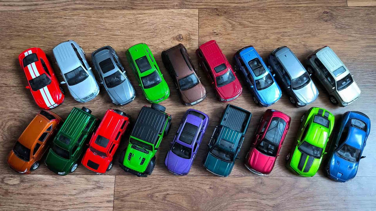Two Rows of Cars: Sedans, SUVs, Pickup Truck and etc. - YouTube